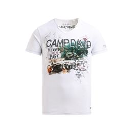 CAMP DAVID T-Shirt Herren Gr&ouml;&szlig;e S mischfarben / wollwei&szlig;