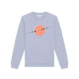 Watapparel Sweatshirt 'Countryside 01' Herren Gr&ouml;&szlig;e S taubenblau / koralle / schwarz / wei&szlig;