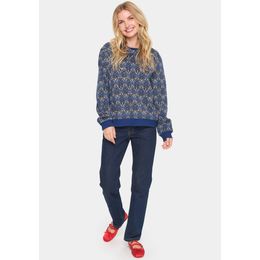 Saint Tropez Sweatshirt Damen Gr&ouml;&szlig;e M blau / grau / schwarz