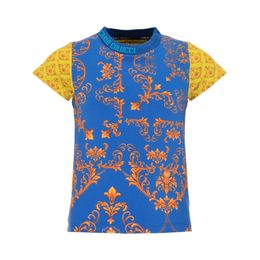 Carlo Colucci T-Shirt 'Codalonga' Jungen Gr&ouml;&szlig;e 146 blau / gelb / orange