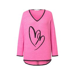 MIAMODA Pullover Damen Gr&ouml;&szlig;e XXXL/4XL pink / schwarz
