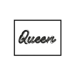 Liv Corday Bild 'Queen' Herren Gr&ouml;&szlig;e 30x40 schwarz / wei&szlig;