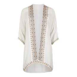 Apricot Embroidered Cover-Up Kimono ' ' Damen Gr&ouml;&szlig;e XL wei&szlig;