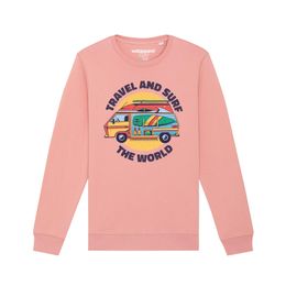 Watapparel Sweatshirt 'Travel and surf' Herren Gr&ouml;&szlig;e S mischfarben / rosa