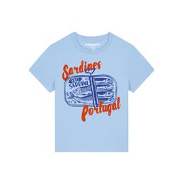 Watapparel T-Shirt 'Sardines Portugal' Damen Gr&ouml;&szlig;e S hellblau / dunkelblau / hummer