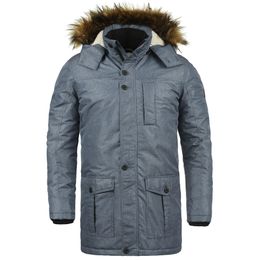 !Solid Winterjacke Herren Gr&ouml;&szlig;e L taubenblau / braun