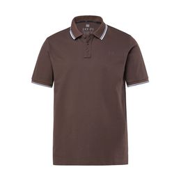 Jay-pi Poloshirt Herren Gr&ouml;&szlig;e 7XL dunkelbraun / wei&szlig;