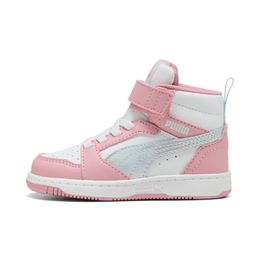 Puma Sneaker 'Rebound V6' M&auml;dchen Gr&ouml;&szlig;e 22 pastellblau / rosa / wei&szlig;