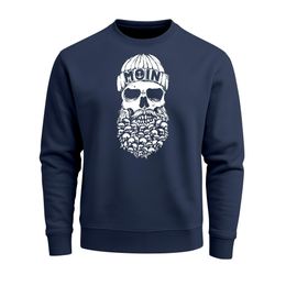 Neverless Sweatshirt 'Moin Skull' Herren Gr&ouml;&szlig;e L navy