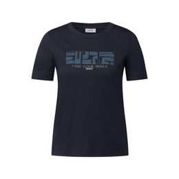 Cecil T-Shirt Damen Gr&ouml;&szlig;e XL navy / nachtblau / wei&szlig;