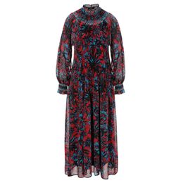 Aniston Casual Kleid Damen Gr&ouml;&szlig;e 44 blau / rot Winterkleid
