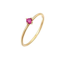 Elli Premium Ring Damen Gr&ouml;&szlig;e 54 gold / dunkelpink