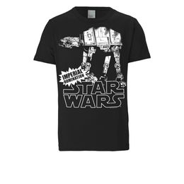 logoshirt T-Shirt 'Star Wars - AT-AT' Damen Gr&ouml;&szlig;e L schwarz / wei&szlig;