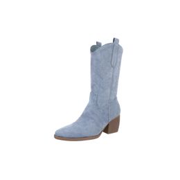 Ital-Design Cowboystiefel Damen Gr&ouml;&szlig;e 40 taubenblau Winterschuhe