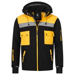 Rock Creek Outdoorjacke Herren Gr&ouml;&szlig;e 5XL gelb / grau / schwarz