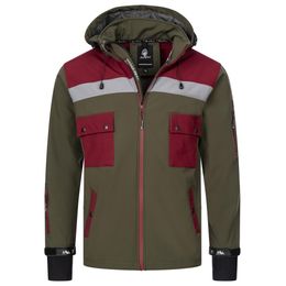 Rock Creek Outdoorjacke Herren Gr&ouml;&szlig;e 4XL hellgrau / khaki / rot