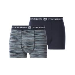 Jan Vanderstorm Boxershorts ' Runeborg ' Herren Gr&ouml;&szlig;e 6XL navy / hellbraun / wei&szlig;