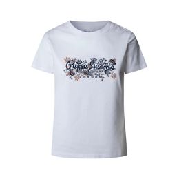Pepe Jeans T-Shirt 'Rosalind' Damen Gr&ouml;&szlig;e L navy / taubenblau / orange / wei&szlig;