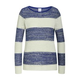 Madeleine Mode Madeleine Pullover Damen Gr&ouml;&szlig;e XXL/XXXL royalblau / wei&szlig;