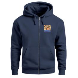 Neverless Sweatjacke 'Sonne Meer' Herren Gr&ouml;&szlig;e S navy