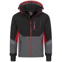 Rock Creek Jacke Herren Gr&ouml;&szlig;e 4XL grau / rot / schwarz