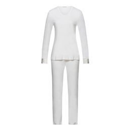 Hanro Pyjama 'Virginia' Damen Gr&ouml;&szlig;e XL offwhite Winterkleid