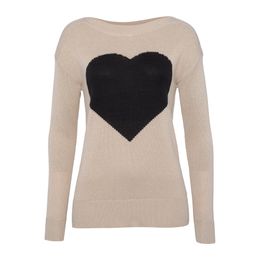 Laura Scott Pullover Damen Gr&ouml;&szlig;e M/L creme / schwarz