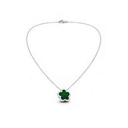 Pure Schmuck Kette 'Clover Green' Damen Gr&ouml;&szlig;e Onesize silber