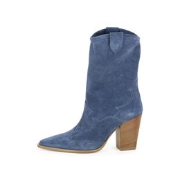 Evita Cowboy Stiefel 'GAIA' Damen Gr&ouml;&szlig;e 35 dunkelblau Winterschuhe