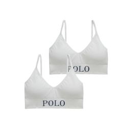 Polo Ralph Lauren B&uuml;gelloser BH ' Ribbed Seamless ' Damen Gr&ouml;&szlig;e 80 offwhite