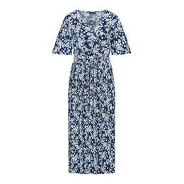 GOLDNER Kleid Damen Gr&ouml;&szlig;e 40 marine / hellblau / wei&szlig;
