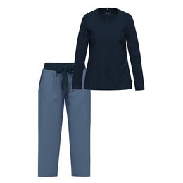Ammann Pyjama 'Night & Home' Damen Gr&ouml;&szlig;e 4XL blau Winterkleid