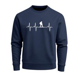 Neverless Sweatshirt 'Wanderer Herzschlag' Herren Gr&ouml;&szlig;e M navy