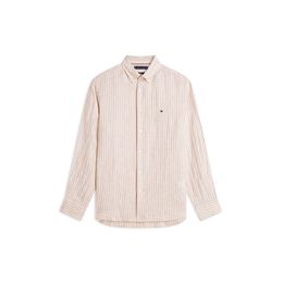 Tommy Hilfiger Hemd Herren Gr&ouml;&szlig;e L dunkelbeige / wei&szlig;