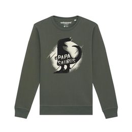 Watapparel Sweatshirt ' Papasaurus ' Herren Gr&ouml;&szlig;e L khaki / mischfarben