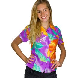 King Kameha Bluse 'Big Flower' Damen Gr&ouml;&szlig;e 4XL helllila