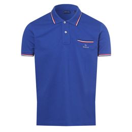 Gant Poloshirt Herren Gr&ouml;&szlig;e L navy / royalblau / blutrot / wei&szlig;