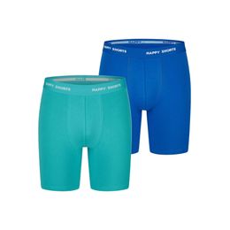 Happy Shorts Boxershorts Herren Gr&ouml;&szlig;e XL t&uuml;rkis / royalblau