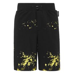 Plein Sport Shorts Herren Gr&ouml;&szlig;e XS gelb / oliv / schwarz