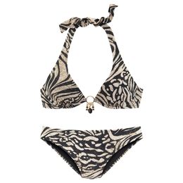Bruno Banani Lm Bikiniset Damen Gr&ouml;&szlig;e S beige / schwarz