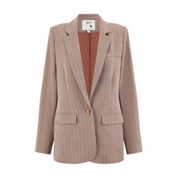 YUMI Blazer Damen Gr&ouml;&szlig;e 42 cappuccino / wei&szlig;
