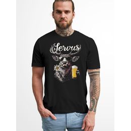 Neverless Shirt 'Servus 3 Bier' Herren Gr&ouml;&szlig;e XS schwarz