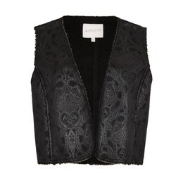 Apricot Embossed Paisley Borg-Lined Waistcoat ' ' Damen Gr&ouml;&szlig;e XXL schwarz