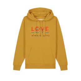 Watapparel Sweatshirt 'Love always wins' Herren Gr&ouml;&szlig;e L blau / braun / gelb / orange