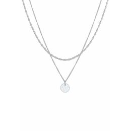 Elli Premium Kette 'Layer' Damen Gr&ouml;&szlig;e 45 silber