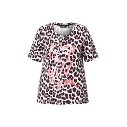 Ulla Popken T-Shirt Damen Gr&ouml;&szlig;e XL/XXL orchidee / ros&eacute; / schwarz / offwhite