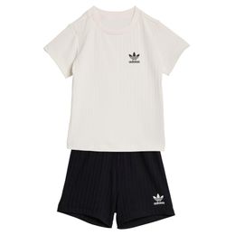 adidas originals Set 'REGULAR WIDE RIB SHORT T-SHIRT' Jungen Gr&ouml;&szlig;e 92 schwarz / wei&szlig;