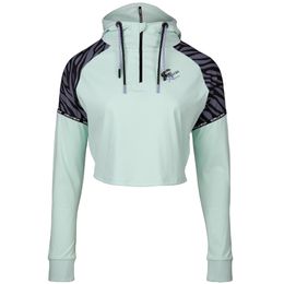 Gorilla Wear Sportsweatshirt 'Zion' Damen Gr&ouml;&szlig;e M grau / mint / schwarz
