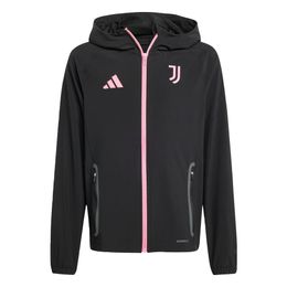adidas Performance Sportjacke 'Juventus Turin Tiro 25 Competition' Jungen Gr&ouml;&szlig;e 164 rosa / schwarz