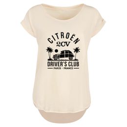 F4NT4STIC T-Shirt 'Citro&euml;n 2CV Driver's Club Black Beach' Damen Gr&ouml;&szlig;e S sand / schwarz
